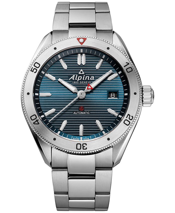Alpina Men's Swiss Automatic Alpiner Stainless Steel Bracelet Watch ...