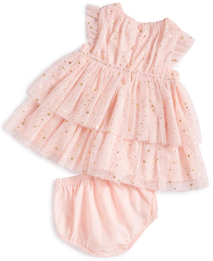 First Impressions Baby Girls Tulle Layered Dress, Created for Macy's ...