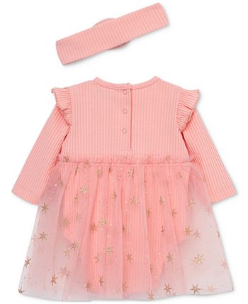 Little Me Baby Girls Tutu Bodysuit Dress and Headband, 2 Piece Set - Macy's