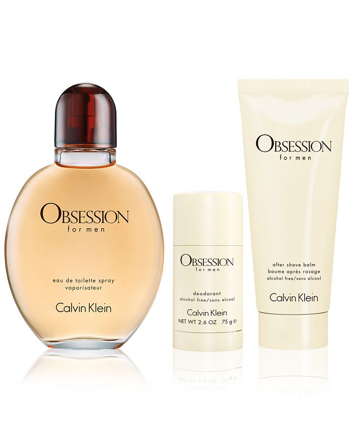 Calvin Klein Men's 3-Pc. Obsession Eau de Toilette Gift Set - Macy's
