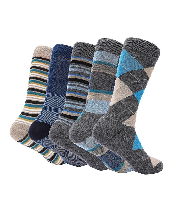 Mio Marino Men's Dappled Iron Crew Socks 5 Pack - Macy's