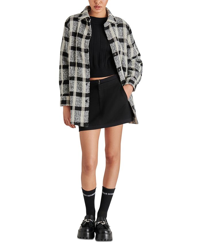 Steve Madden Steven Madden Women's Eldridge Plaid Shirt Jacket - Macy's