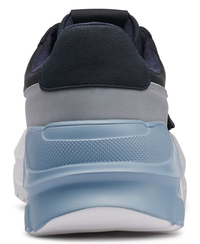 DKNY Men's Mixed Media Runner with Front Logo Strap Sneakers - Macy's