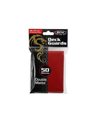 BCW Red Double Matte Deck Guards Standard Cards Sleeves 50 Count - Macy's