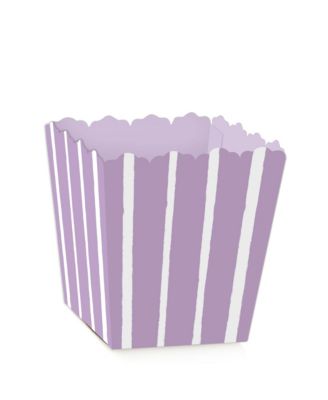 Big Dot of Happiness Purple Stripes - Party Favor Boxes - Simple Party ...