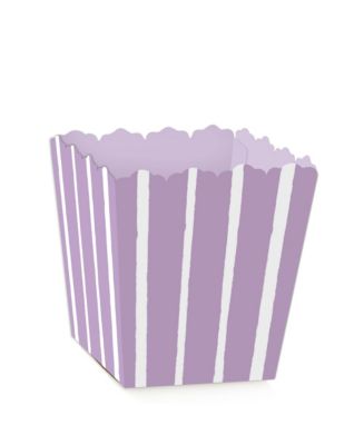 Big Dot of Happiness Purple Stripes - Party Favor Boxes - Simple Party ...