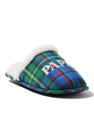 Dearfoams Men's Papa Bear Plaid Dad Scuff Slipper - Macy's