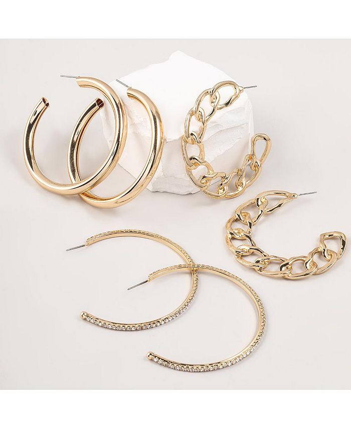 Aaliyah Trio Hoop Earring Set - Macy's