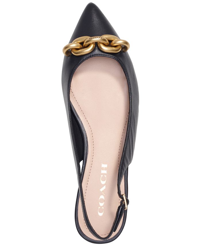 COACH Women's Veronica Skimmer Chain Slingback Flats - Macy's