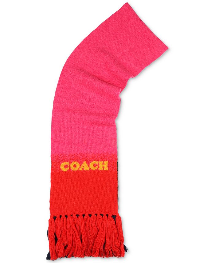 COACH Women's Colorblocked Ombré Knit Scarf - Macy's