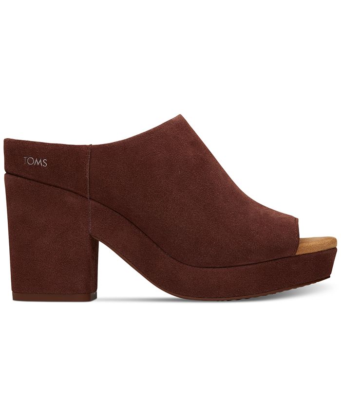 TOMS Women's Florence Slip-On Peep Toe Platform Sandals - Macy's