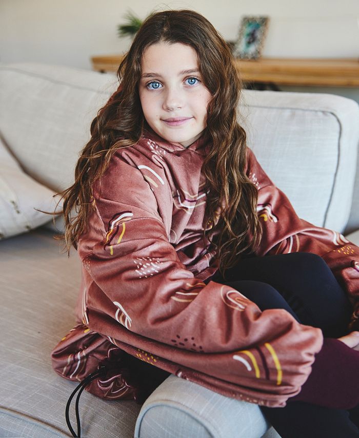 Nestl Oversized Wearable Reversible Color Adult Blanket, 38" x 54" - Macy's