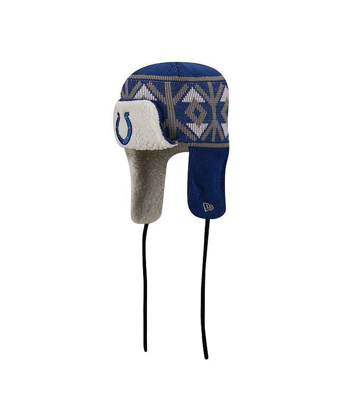 New Era Men's Royal Indianapolis Colts Knit Trapper Hat - Macy's