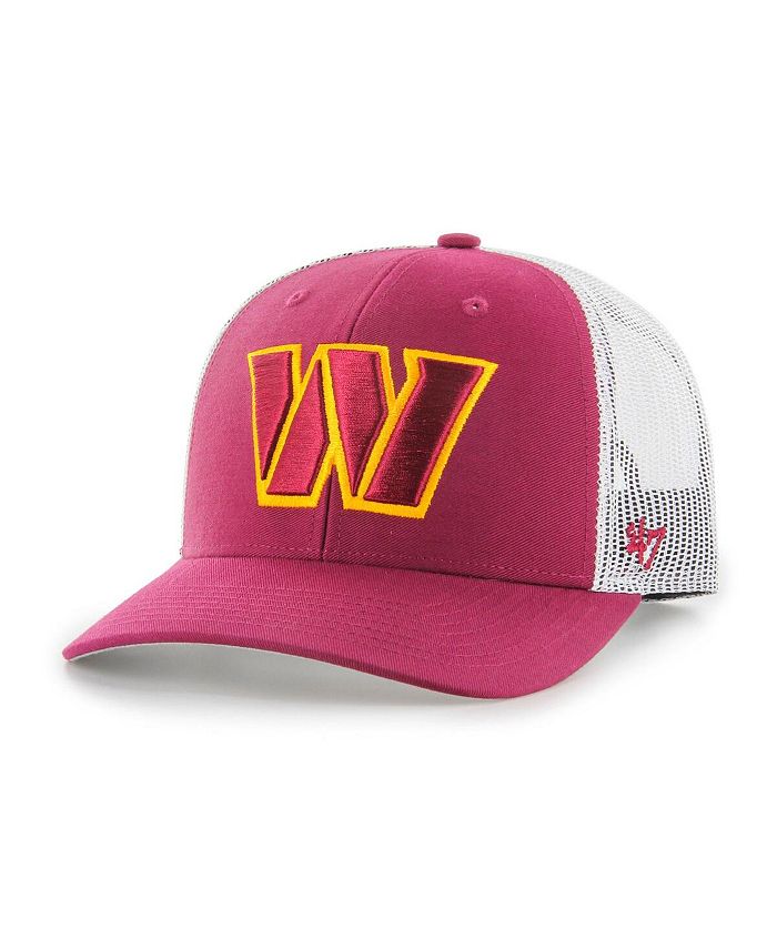 '47 Brand Men's Burgundy, White Washington Commanders Trucker Snapback ...