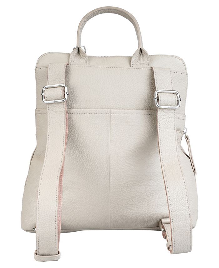Mancini Pebbled Collection Brigette Leather Backpack - Macy's