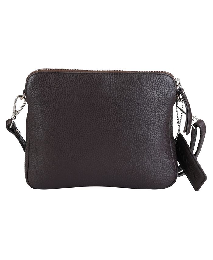Mancini Pebbled Collection Valerie Leather Mini Crossbody Bag - Macy's