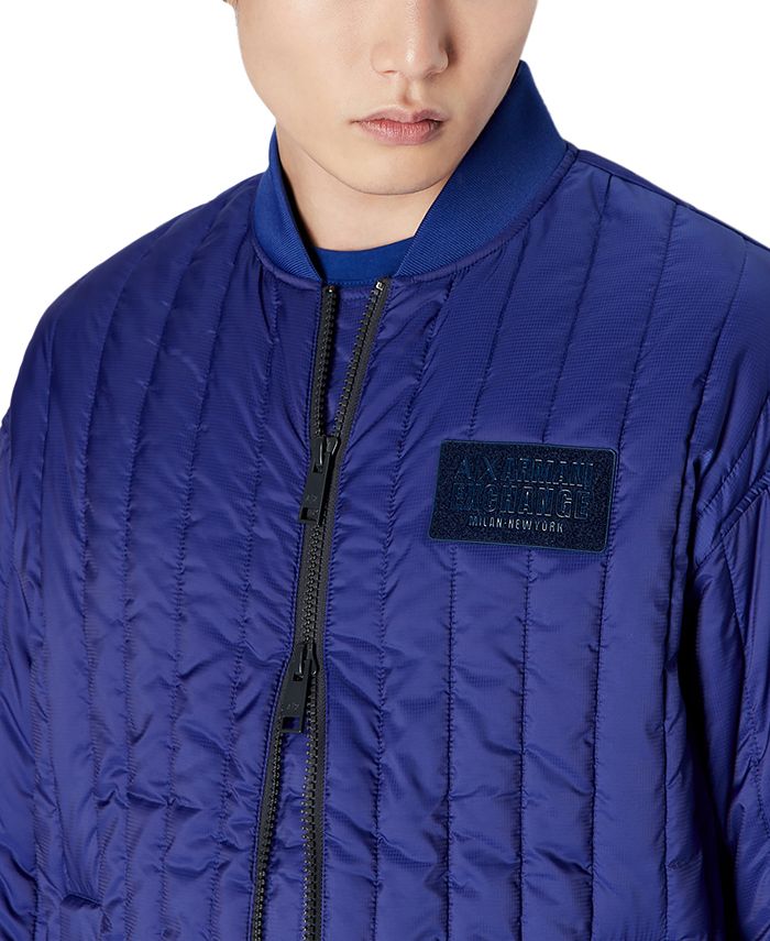 A|X Armani Exchange Men's Quilted Bomber Jacket - Macy's