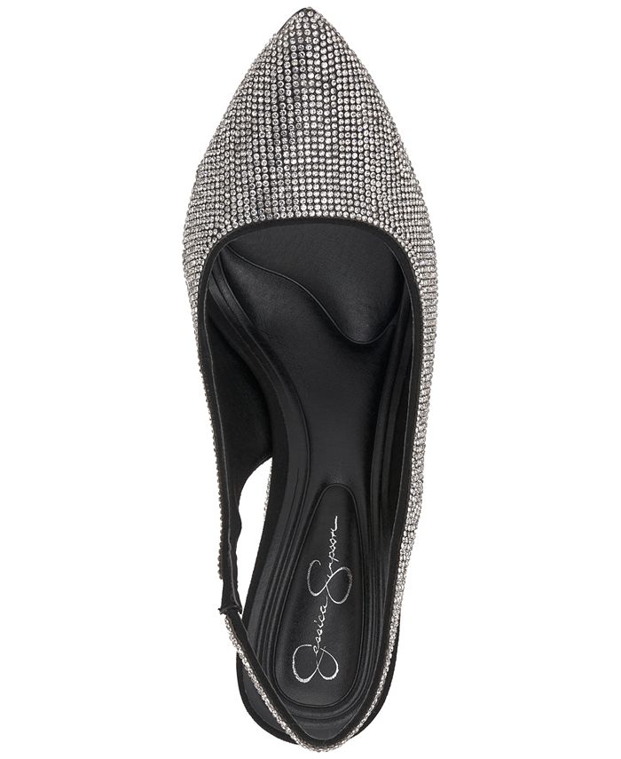 Jessica Simpson Jiles Bedazzled Slingback Pumps - Macy's