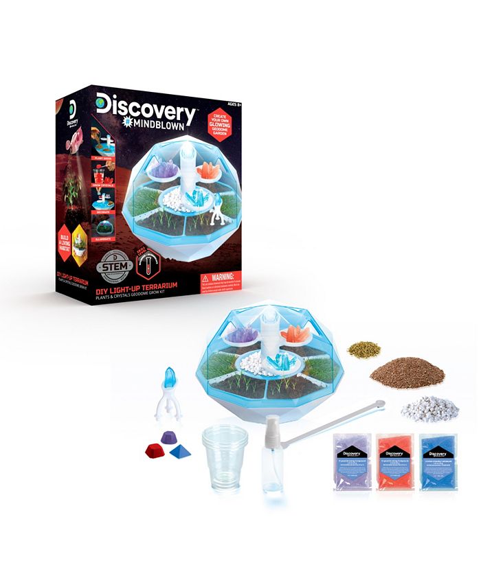 Discovery #MINDBLOWN Light-Up Terrarium Plants and Crystals Grow Kit ...