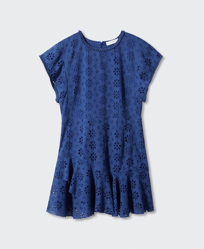 MANGO Women's Embroidered Openwork Dress - Macy's