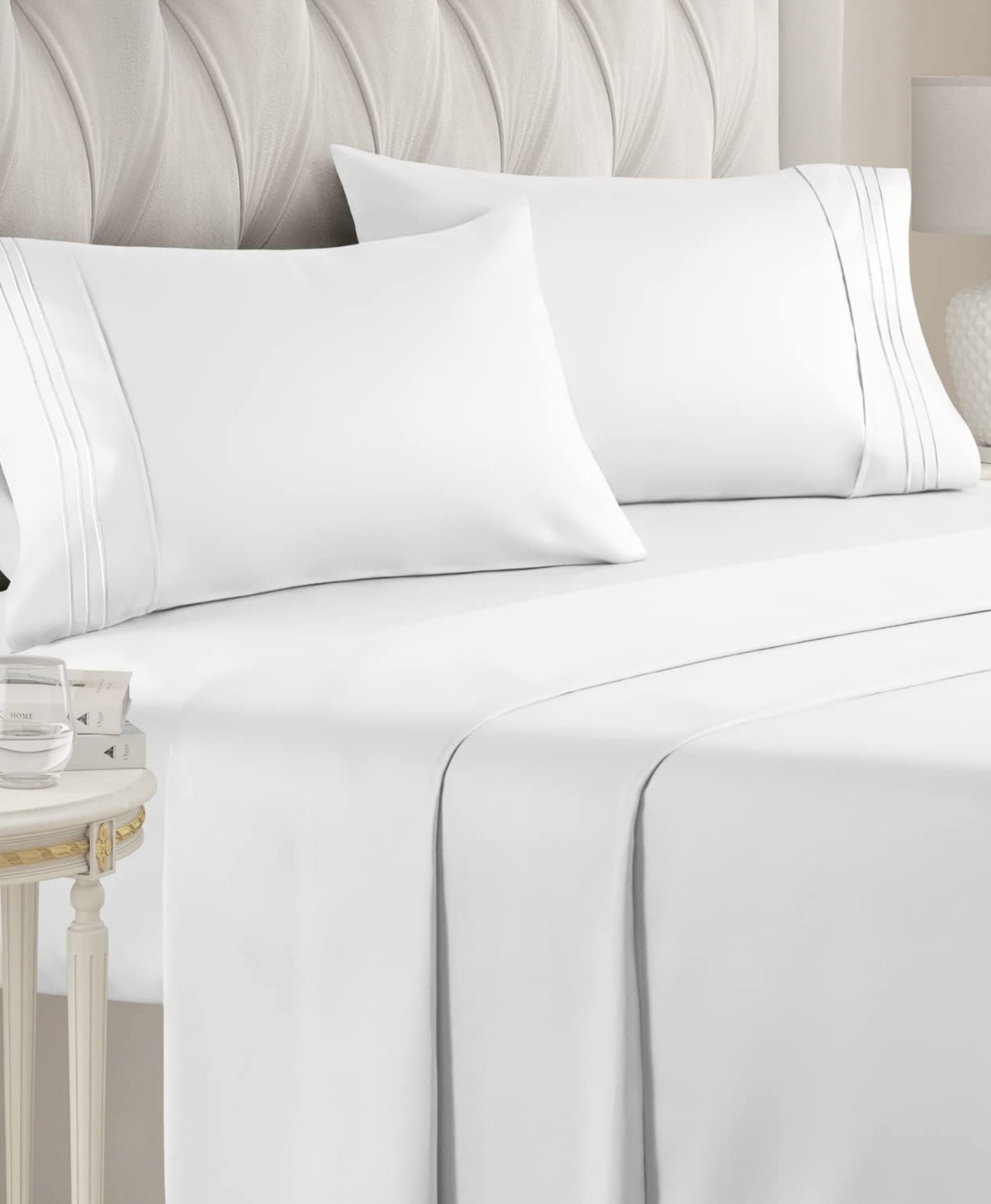 Click here for 4 Piece Microfiber Sheet Set - Queen - White prices