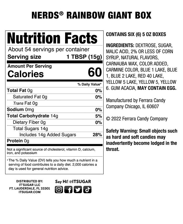 IT'SUGAR Giant Nerds Candy Gift Box - Macy's