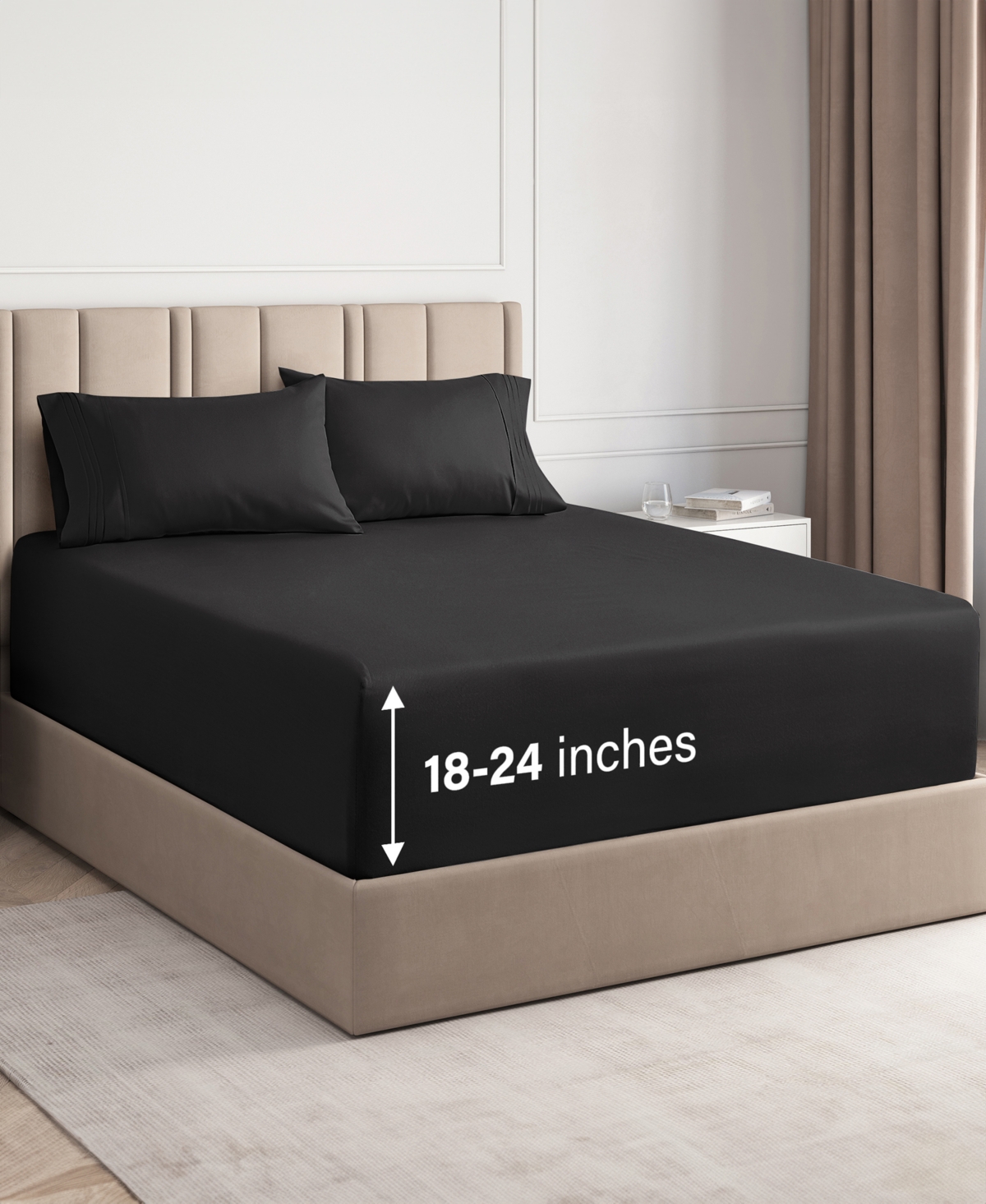 Click here for 4 Piece Extra Deep Pocket Microfiber Sheet Set - K... prices