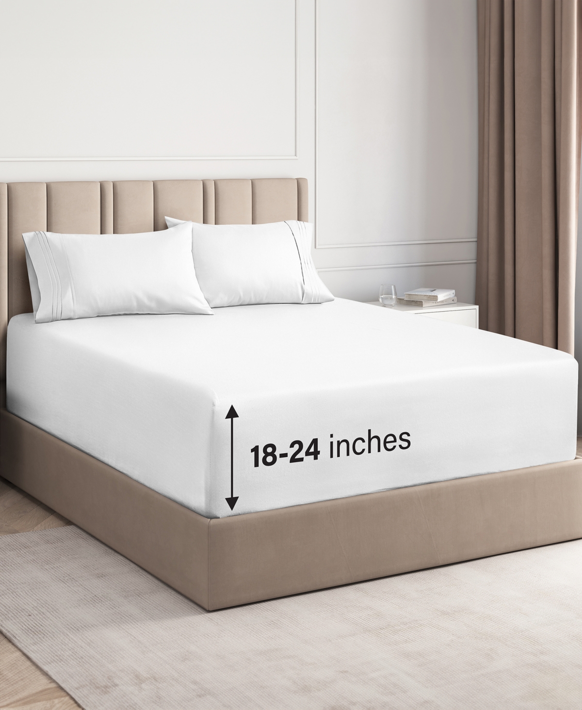 Click here for 4 Piece Extra Deep Pocket Microfiber Sheet Set - K... prices