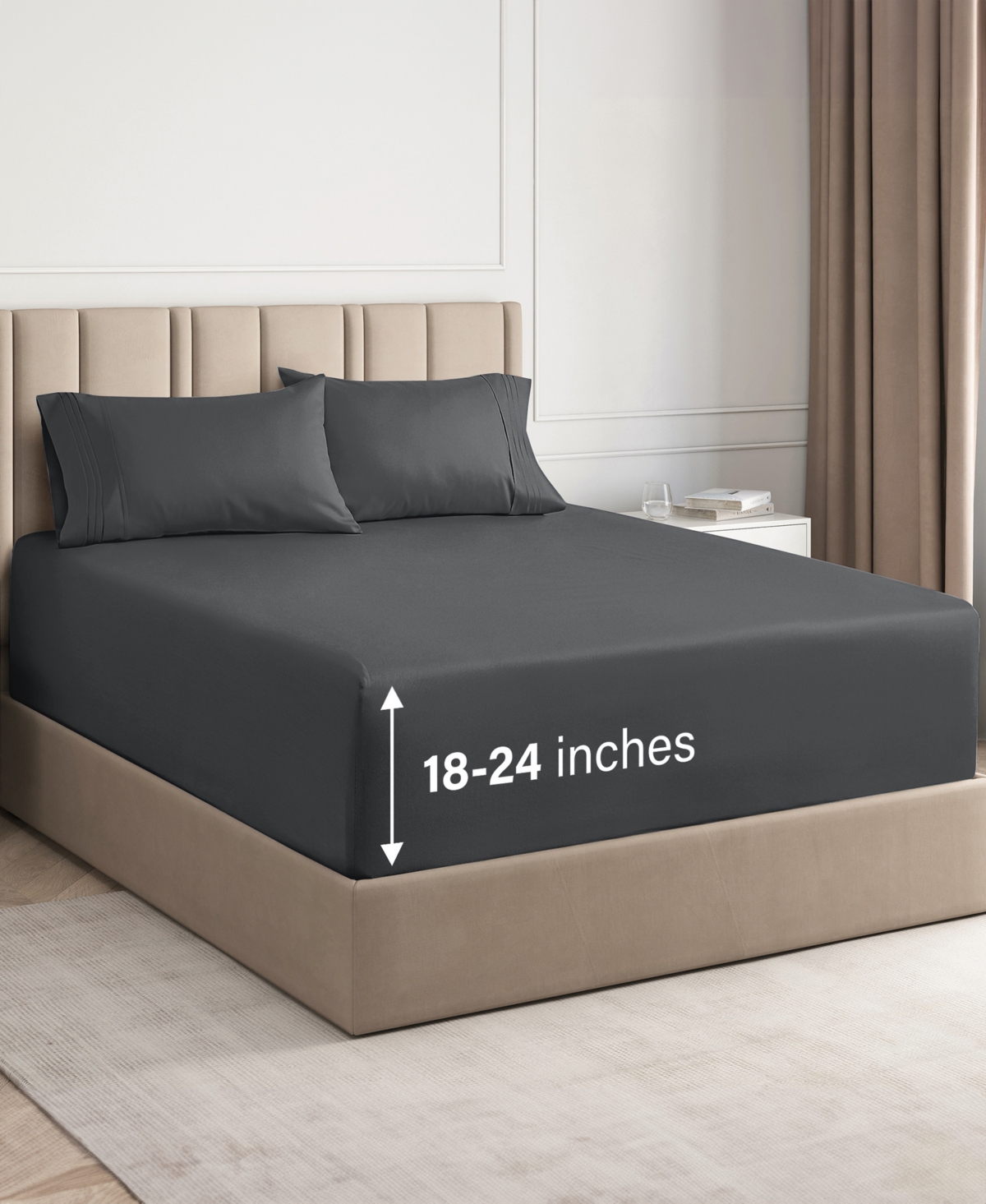 Click here for 4 Piece Extra Deep Pocket Microfiber Sheet Set - F... prices