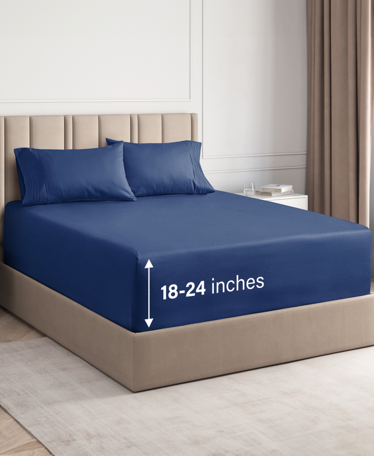 Click here for 4 Piece Extra Deep Pocket Microfiber Sheet Set - F... prices