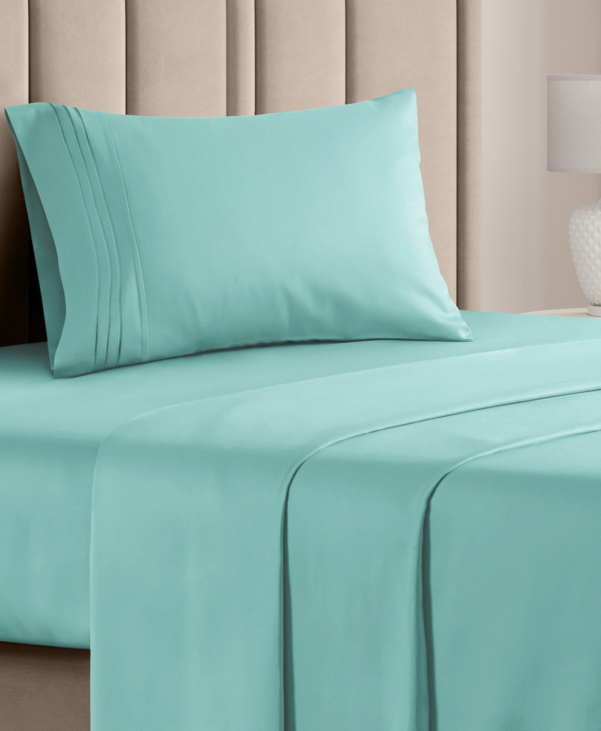 Click here for 3 Piece Microfiber Sheet Set - Twin - Spa blue prices