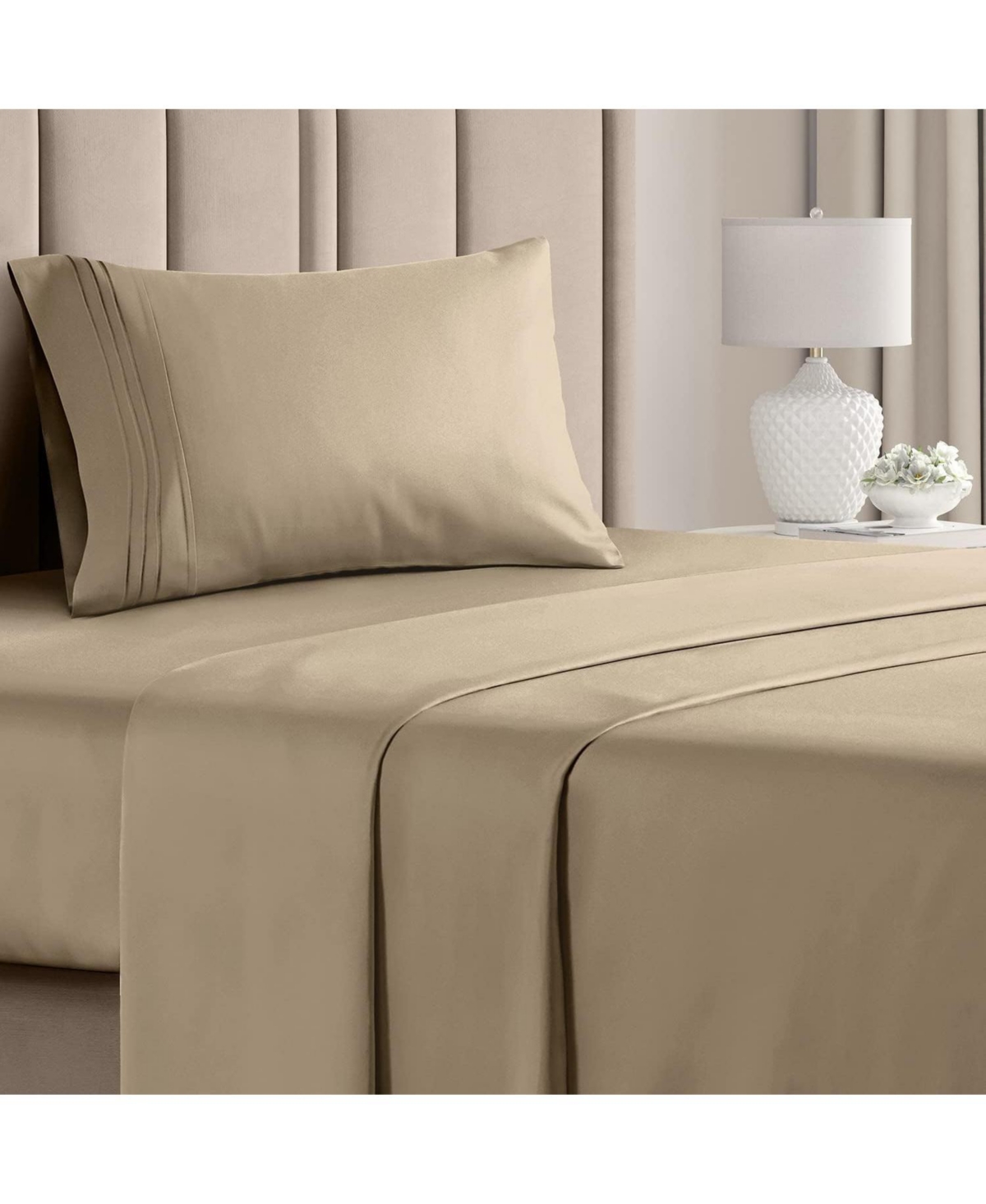 Click here for 3 Piece Microfiber Sheet Set - Twin - Cream prices