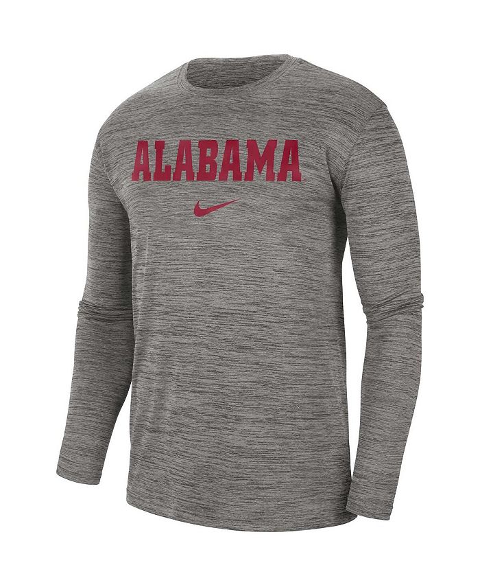 Nike Men's Heather Gray Alabama Crimson Tide Team Velocity Performance ...