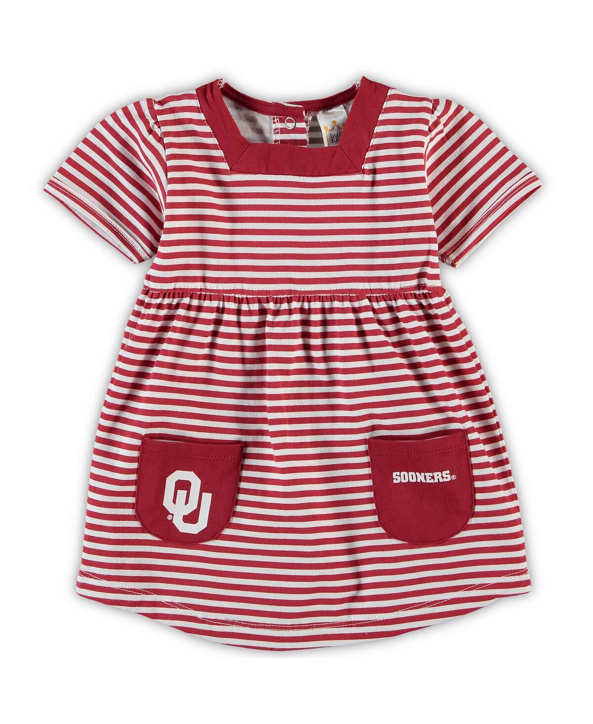 Click here for Girls Toddler Crimson Oklahoma Sooners Striped Dre... prices