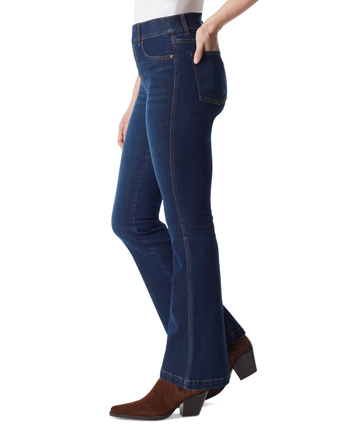 Gloria Vanderbilt Women's Shape Effect Pull-On Flared-Leg Jeans - Macy's