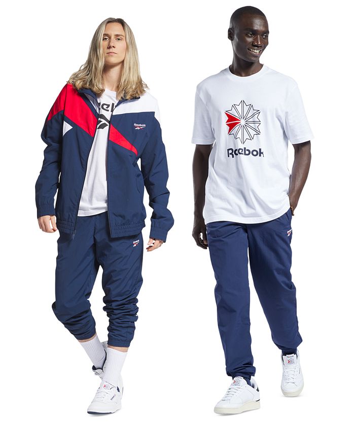 Reebok Men's Classics Vector Logo-Print Track Pants - Macy's