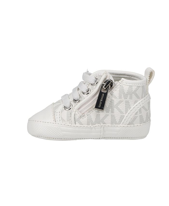 Michael Kors Baby Split Logo Repeat High Top Sneaker Crib Shoes - Macy's