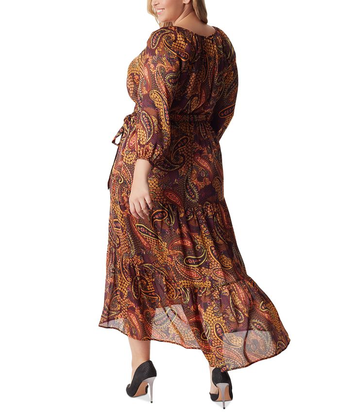 Jessica Simpson Plus Size Natalia Tiered Maxi Dress - Macy's