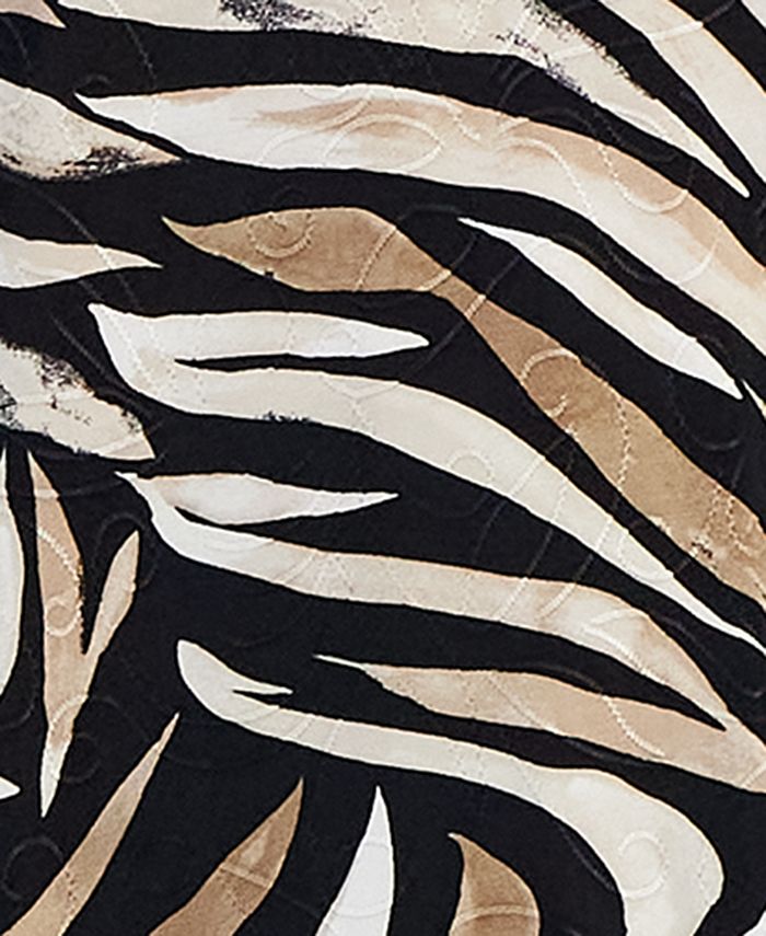 JM Collection Petite Zarina Zebra Swing Jacquard Top, Created for Macy ...