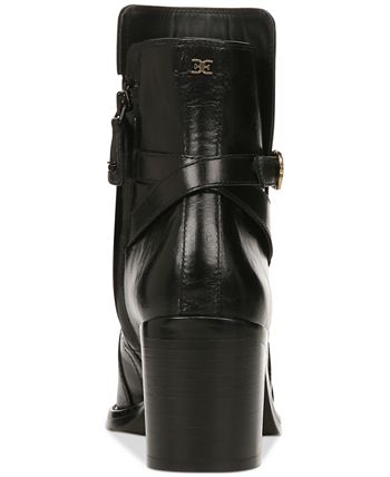 Sam Edelman Women's Simona Buckle Block-Heel Booties - Macy's