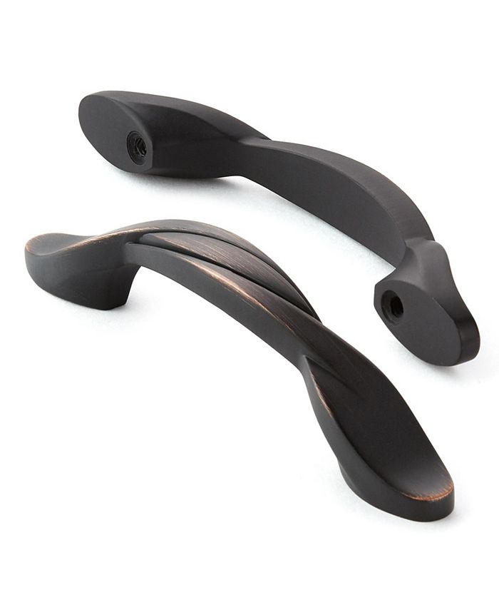 Cauldham 10 Pack Solid Braided Kitchen Cabinet Pulls Handles (3" Hole ...