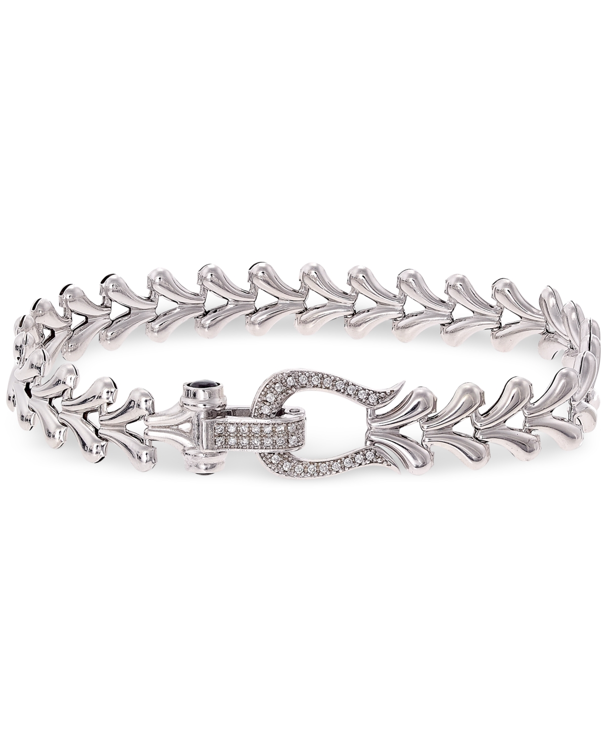 Click here for Diamond Horseshoe Heart Link Bracelet (1/4 ct. t.w... prices