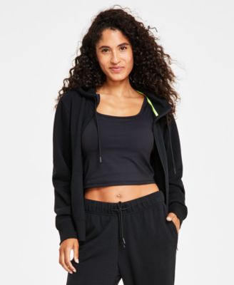 ID Ideology Women's Full-Zip Hooded Sweatshirt, Created for Macy's - Macy's