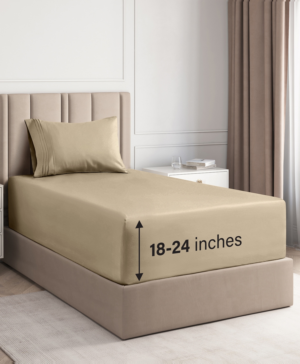Click here for 3 Piece Extra Deep Pocket Microfiber Sheet Set - T... prices