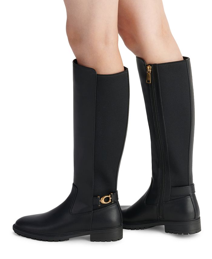COACH Women's Faith Knee High Lug Sole Riding Boots - Macy's