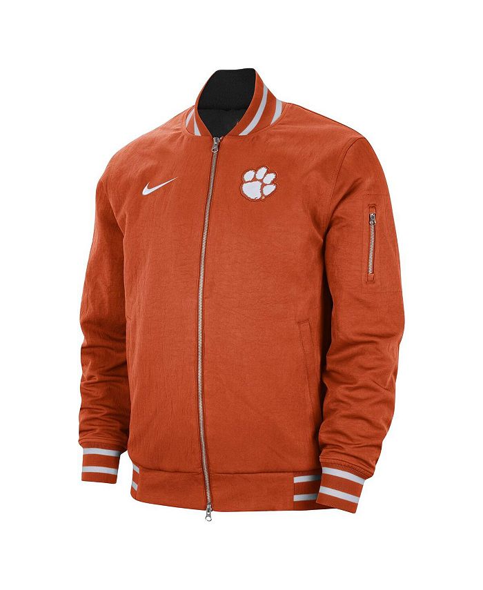 Nike Men's Orange Clemson Tigers Full-Zip Bomber Jacket - Macy's