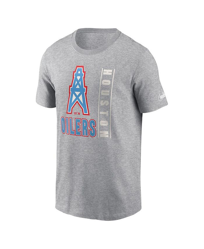 Nike Men's Heather Charcoal Houston Oilers Lockup Essential T-shirt ...