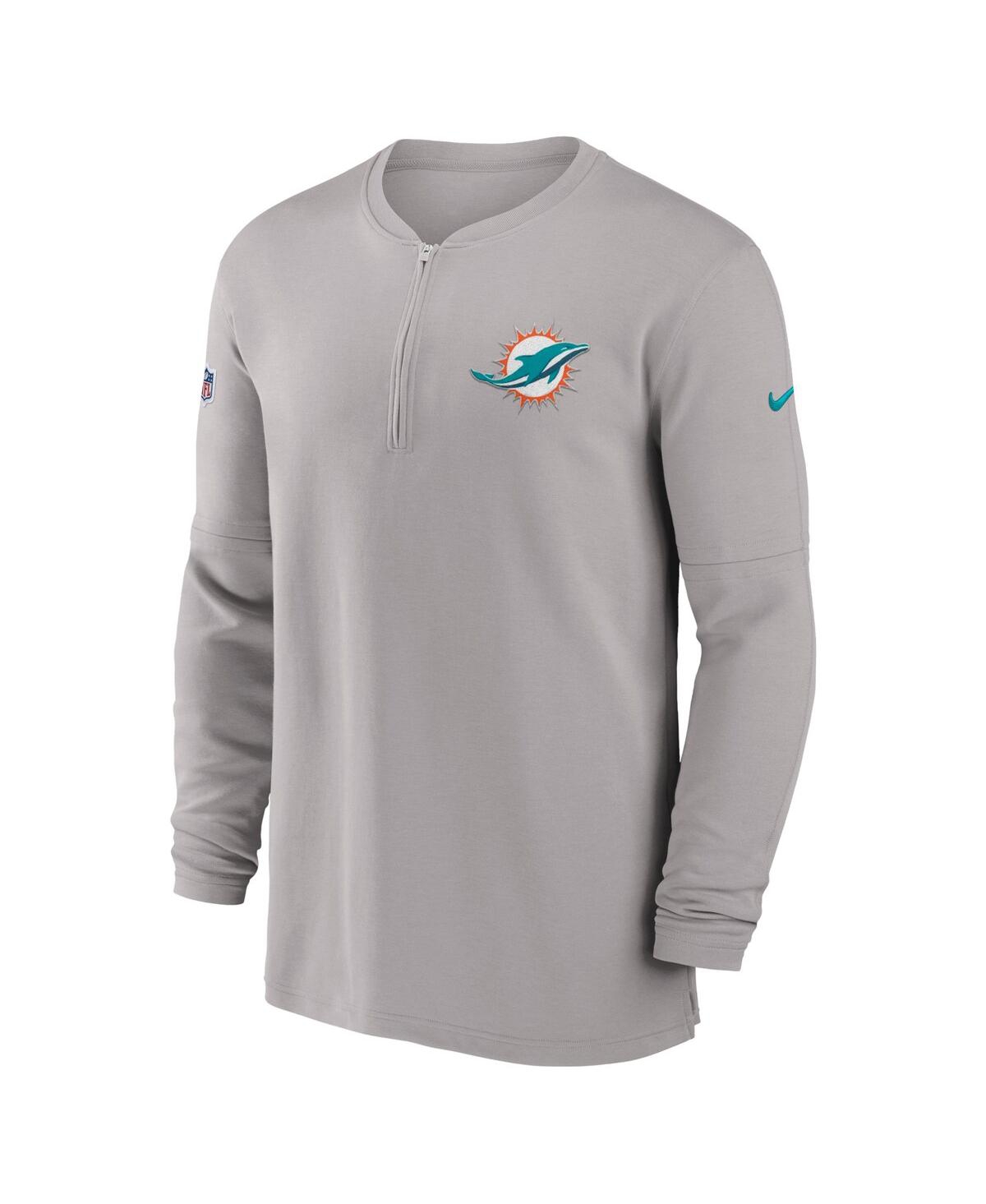 Nike Men's Gray Miami Dolphins 2023 Sideline Performance Long Sleeve ...