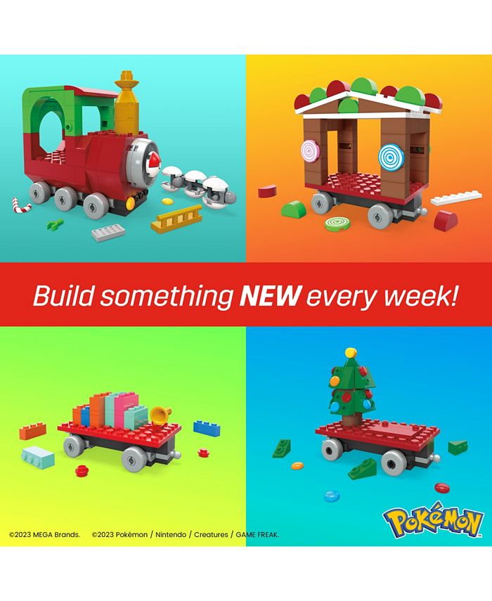 Pokemon MEGA Pokémon Holiday Train building set with 373 pieces ...