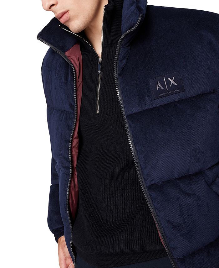A|X Armani Exchange Men's Zip-Front Quilted Puffer Jacket - Macy's